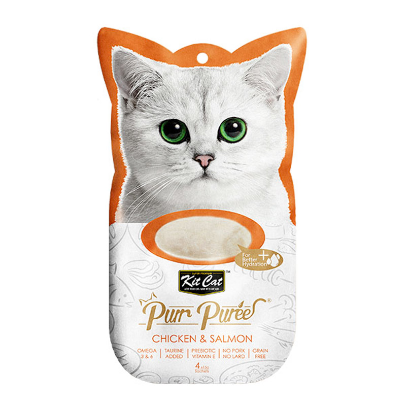 Kit Cat Purr Puree Chicken & Salmon - Naturally For Pets
