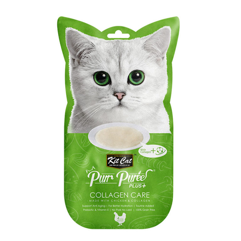 Kit Cat Purr Puree Plus+ Chicken & Collagen Care - Naturally For Pets
