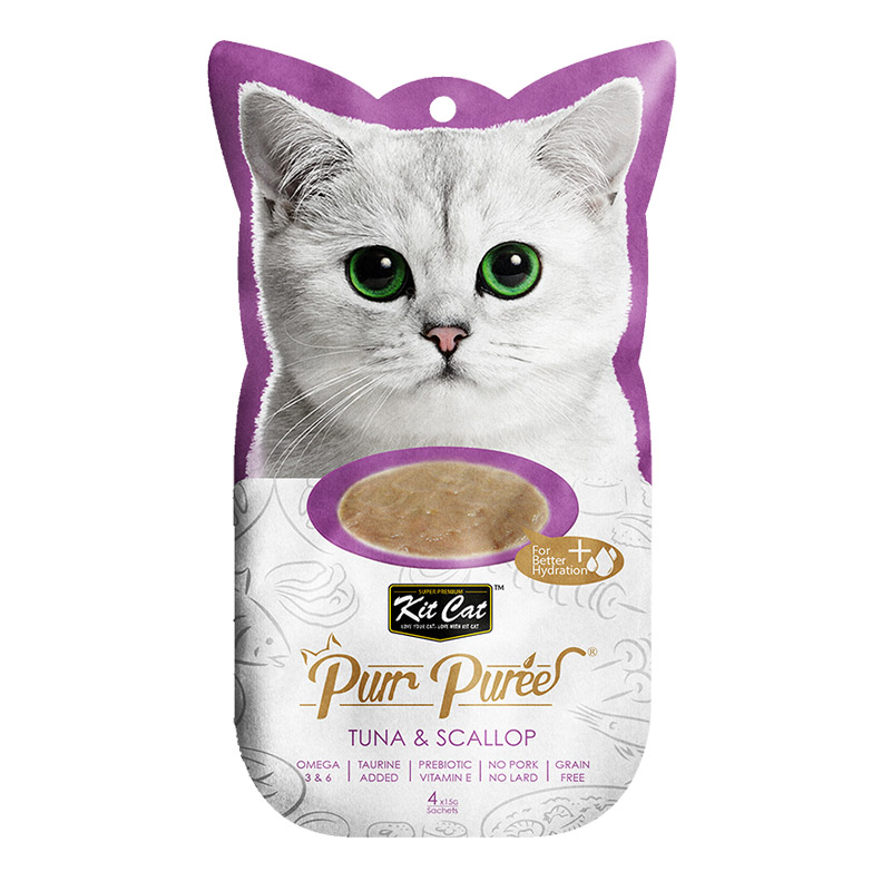 Kit Cat Purr Puree Tuna & Scallop - Naturally For Pets