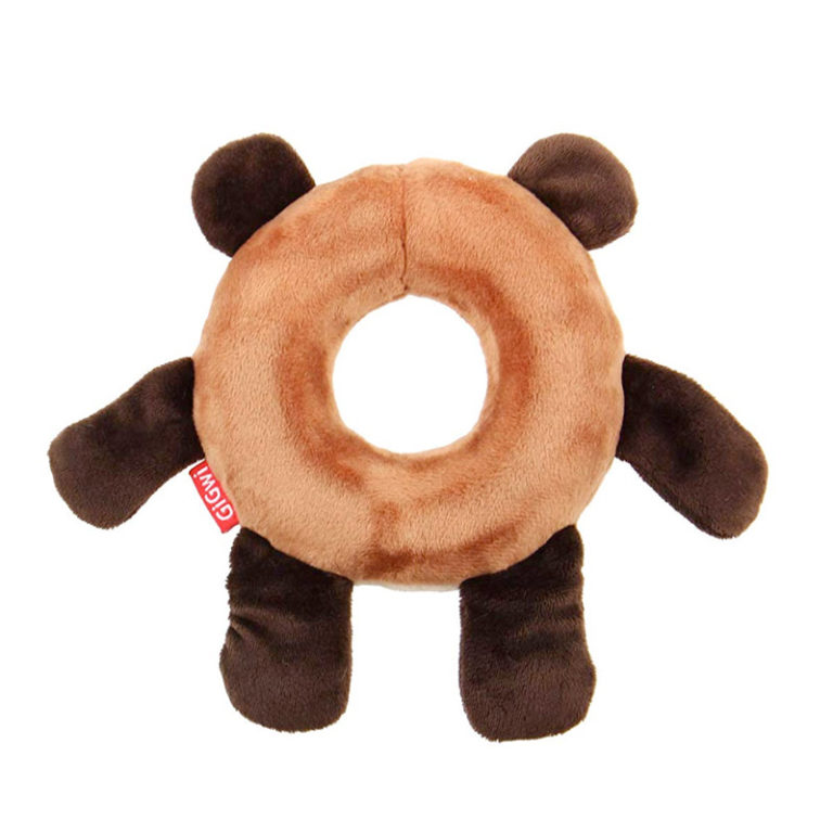 Plush Friendz Bear with Foam Rubber Ring and Squeaker Medium ...