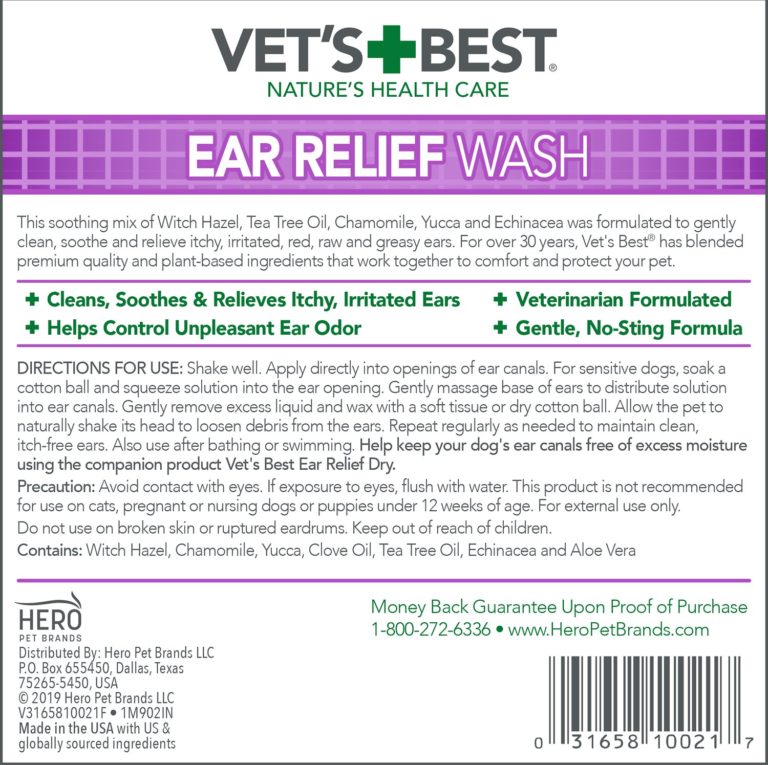 Vet's Best Ear Relief Wash (4oz) - Naturally For Pets