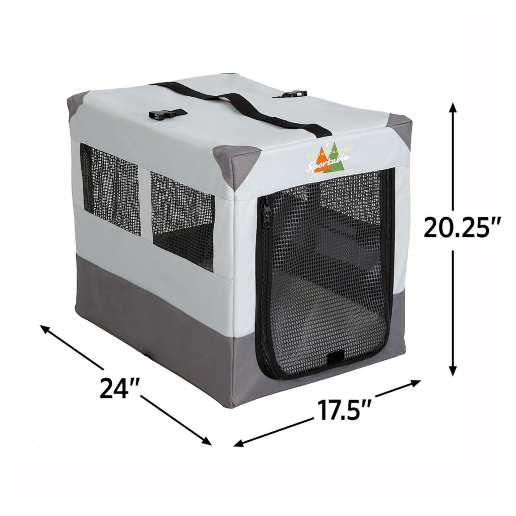 Canine Camper Sportable Tent Dog Crate, 24" L X 17.5" W X 20.25" H ...