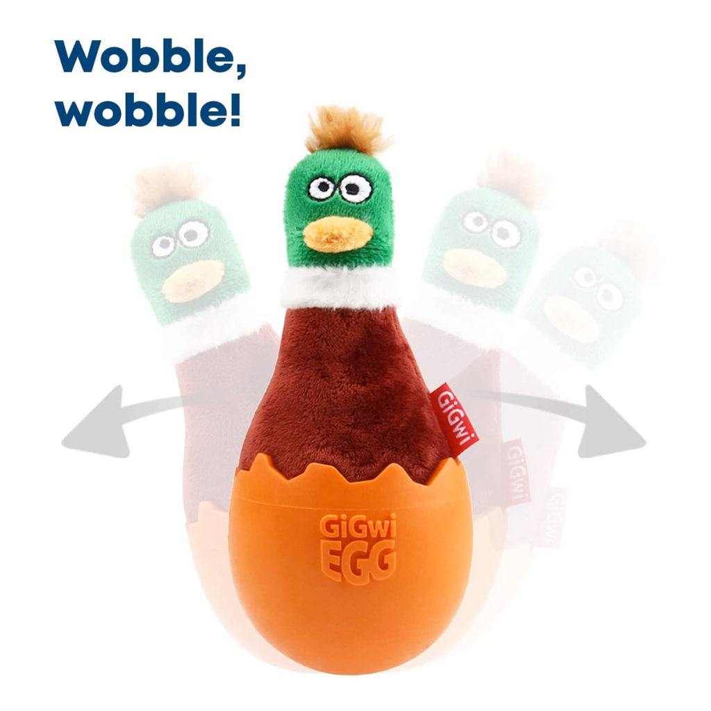 GiGwi EGG Wobble Fun Brown Duck - Medium - Naturally For Pets