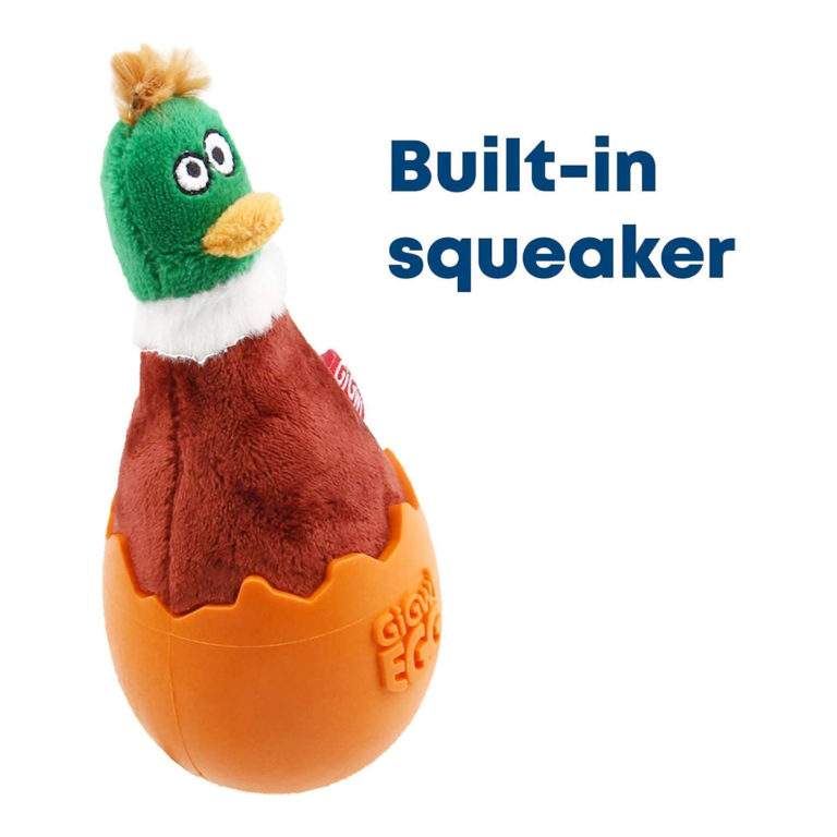 GiGwi EGG Wobble Fun Brown Duck - Medium - Naturally For Pets