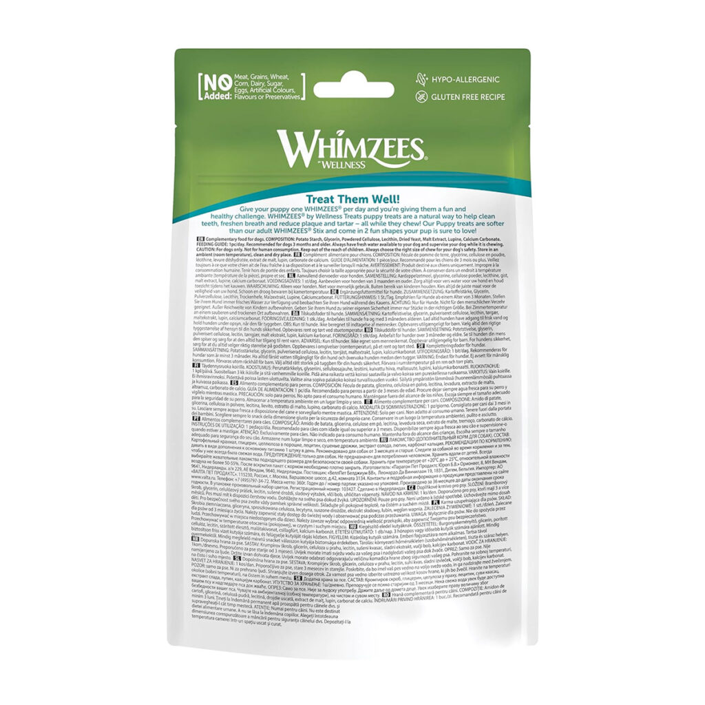 Whimzees Puppy Stix XS/S (28 Pcs) - Naturally For Pets