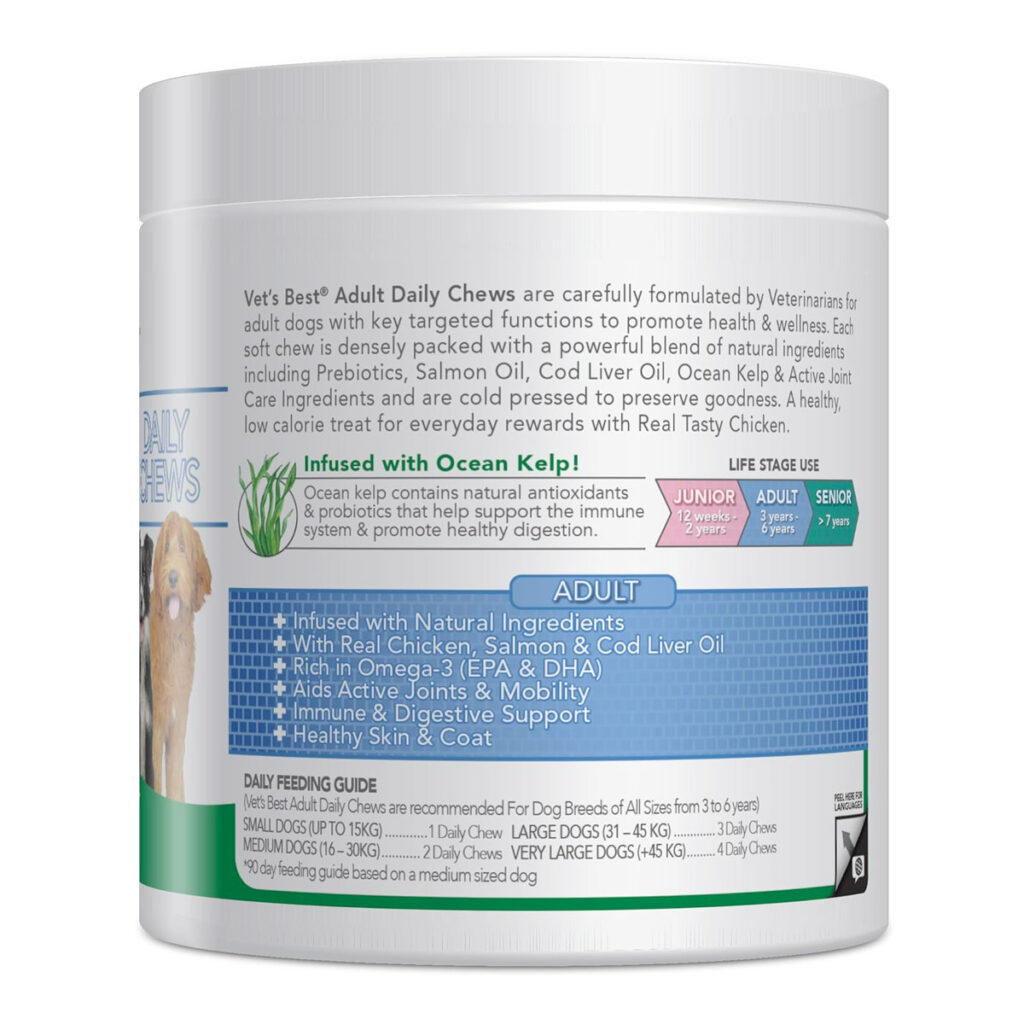 Vet's Best Daily Chews (180 Soft Chews) - Adult - Naturally For Pets