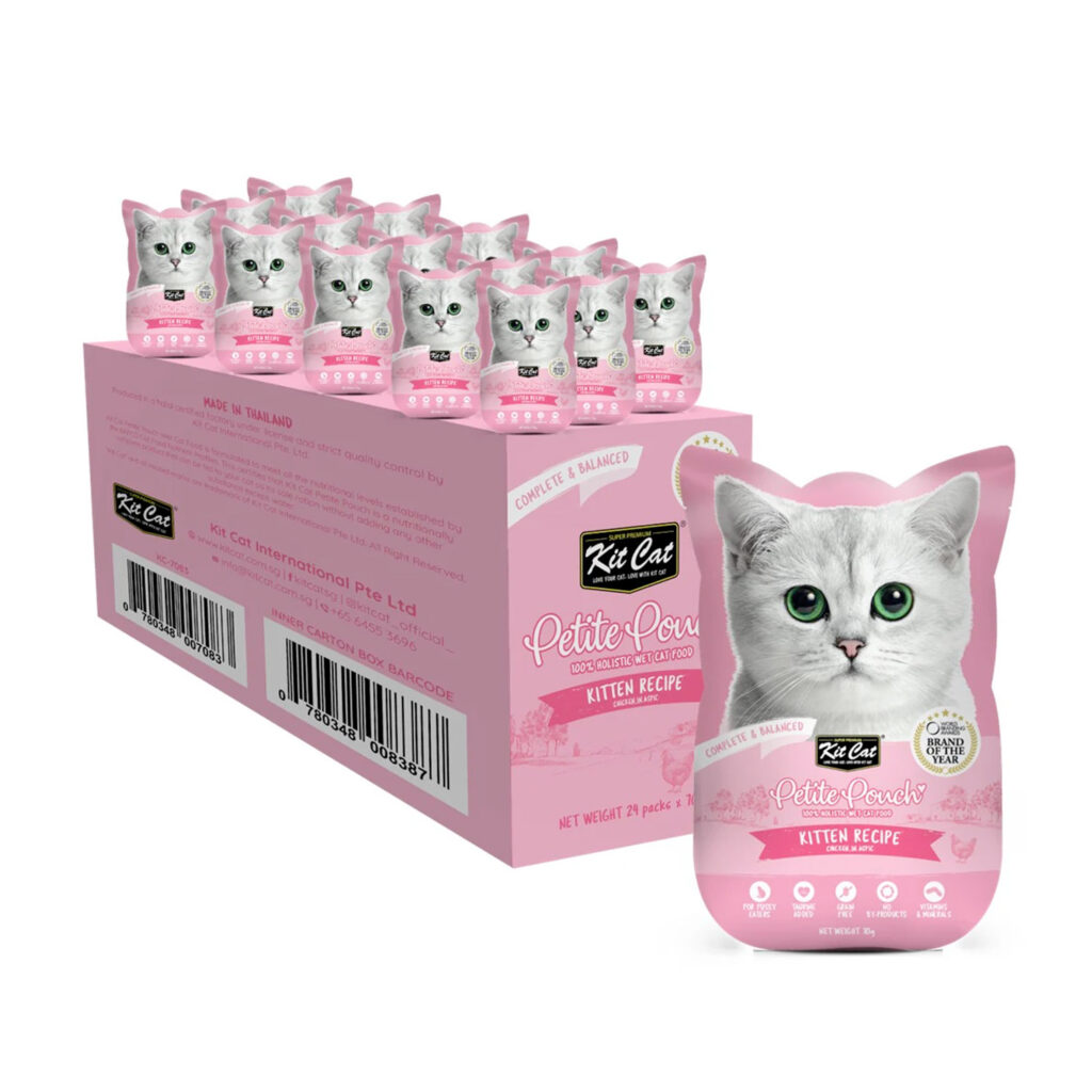 Kit Cat Petite Pouch 70g - Kitten Chicken (1 Box -24pcs) - Naturally ...