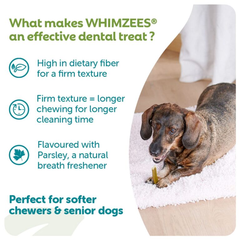 Whimzees Soft Daily Dental Dog Treats Value Bag - Medium (14 pcs ...